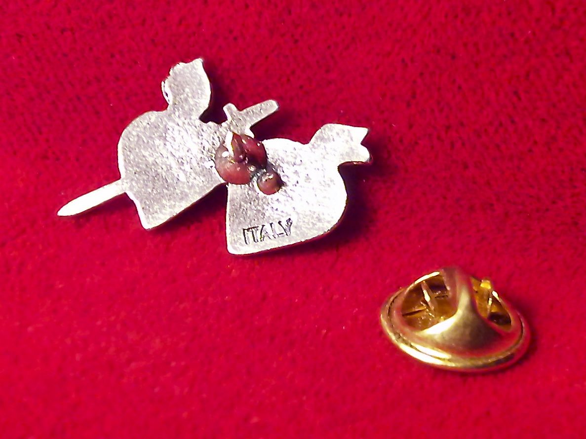 Sacred and Immaculate Hearts Lapel Pin | Holy Rosary Books & Gifts